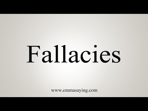 How To Say Fallacies
