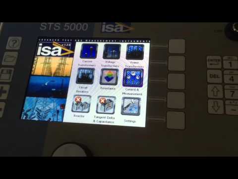 STS 5000 Starting Screen and basic icon explanation