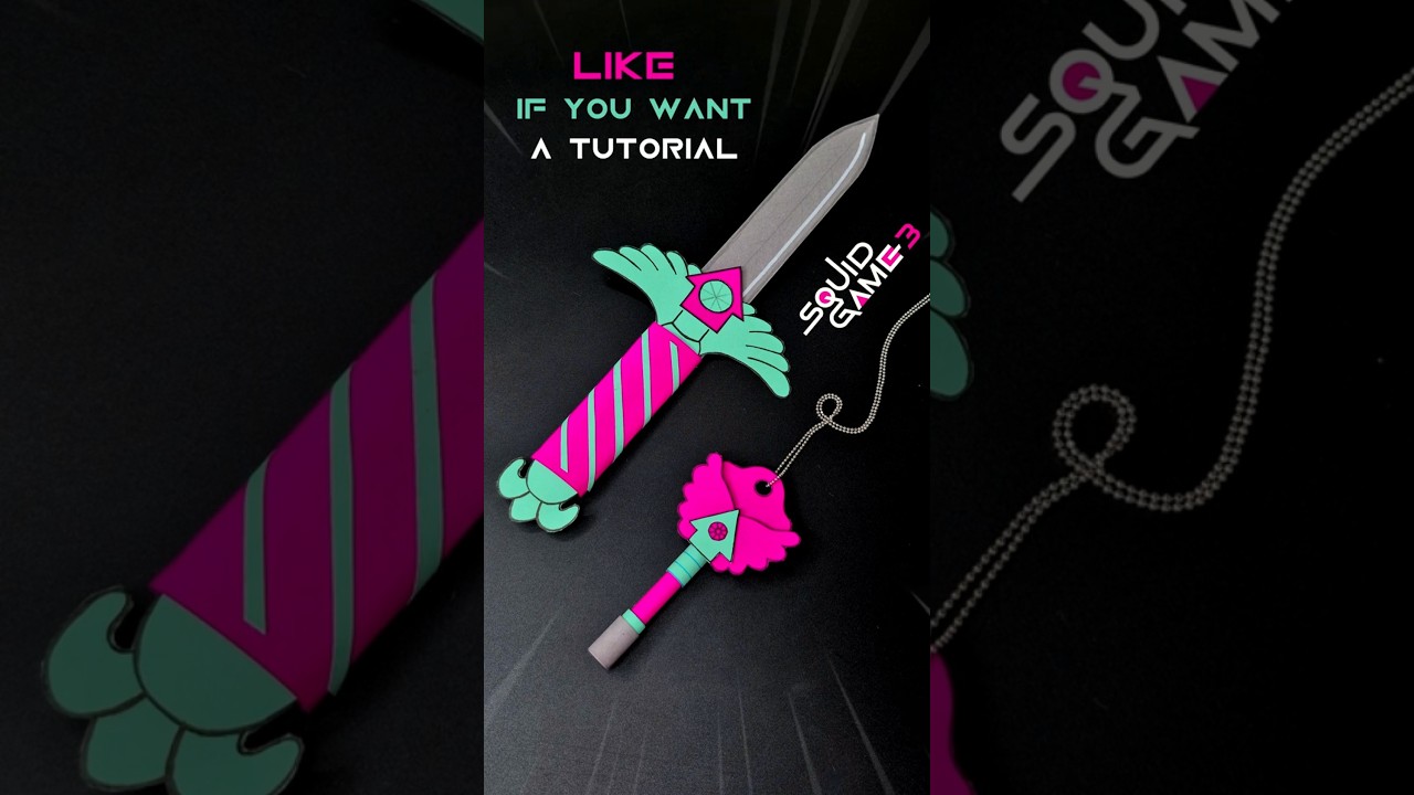 DIY Squid Game 3: Paper Knife Dagger 🗡️ & Key 🔑 Tutorial | Easy Craft