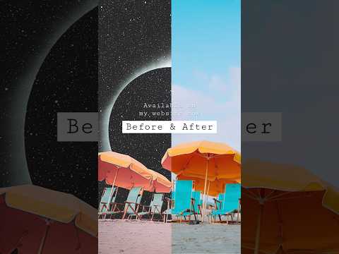Photoshop Retro Futuristic Digital Collage Art Before and After Reveal: Beach Galaxy #digitalart