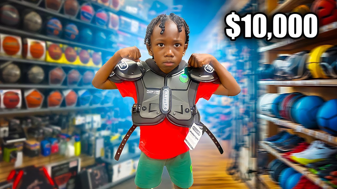I TOOK MY SON ON A $10,000 football shopping spree at Dicks Sporting Goods !
