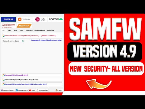 SamFw Tool 4.9 - 2024 Latest Version / All Samsung FRP Bypass All Version Support / Free And Paid.