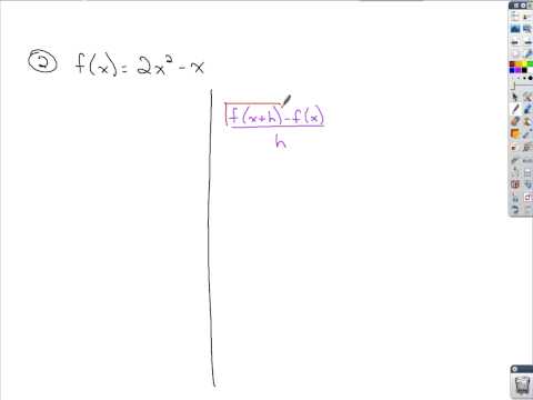 Algebra Review - Difference Quotient