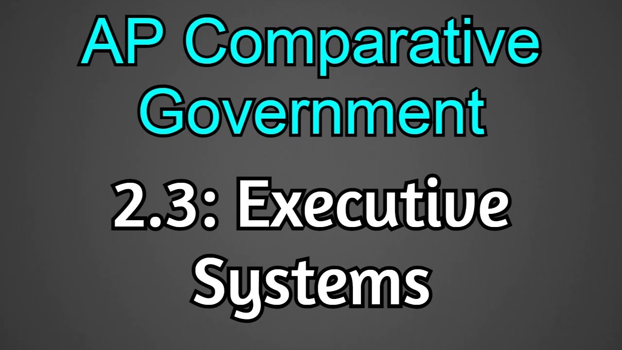 2.3: Presidents, Prime Ministers, and Executive Systems! AP Comparative Government & Politics