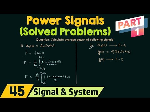 Power of CT Signals (Solved Problems) - Part 1 Video Lecture - Crash Course for GATE ECE ...