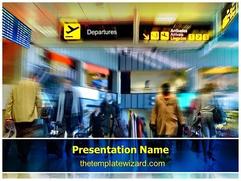 Airport PowerPoint Presentation Template | thetemplatewizard.com