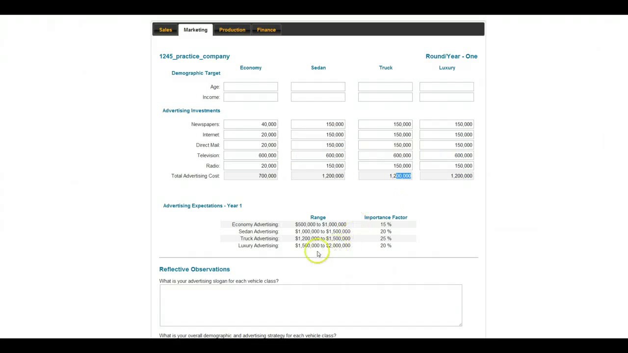 Summer Simulation Overview