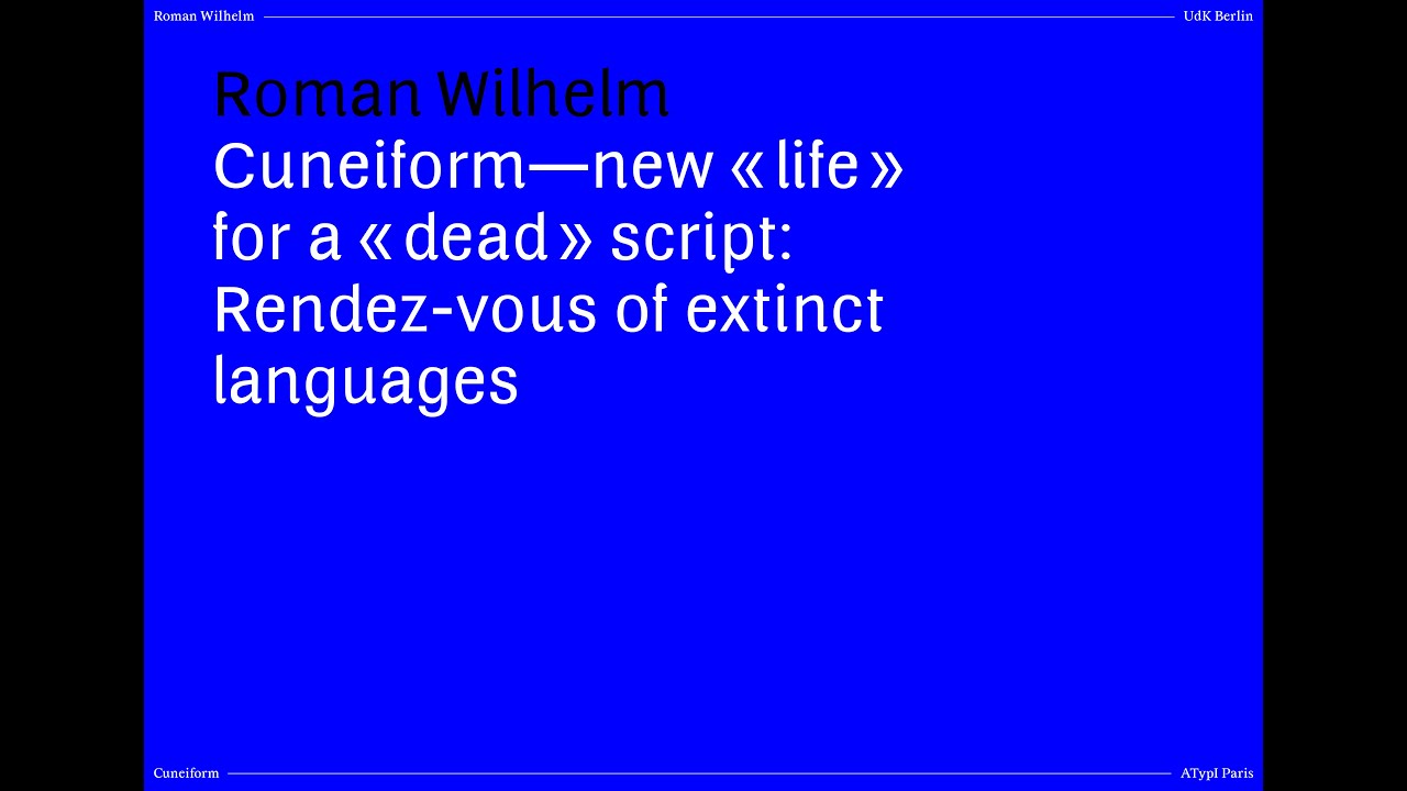 ATypI Paris 2023 Cuneiform