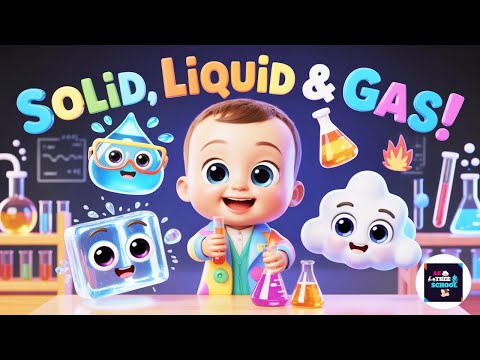 Solid, Liquid & Gas Song 💧🔥 | States of Matter for Kids | Ak Tree School Animation