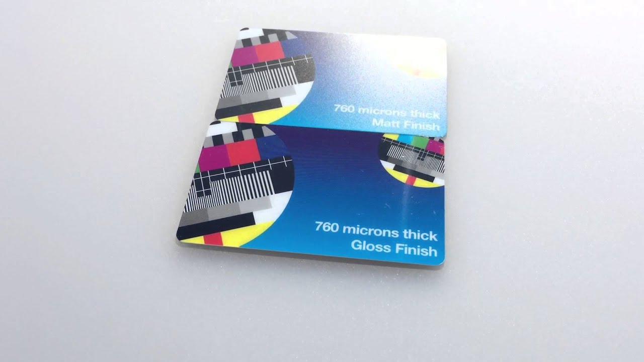 Gloss vs Matt plastic card finishes