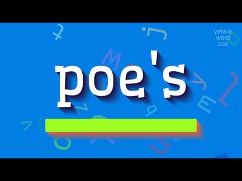 POE'S - HOW TO PRONOUNCE POE'S? #poe's