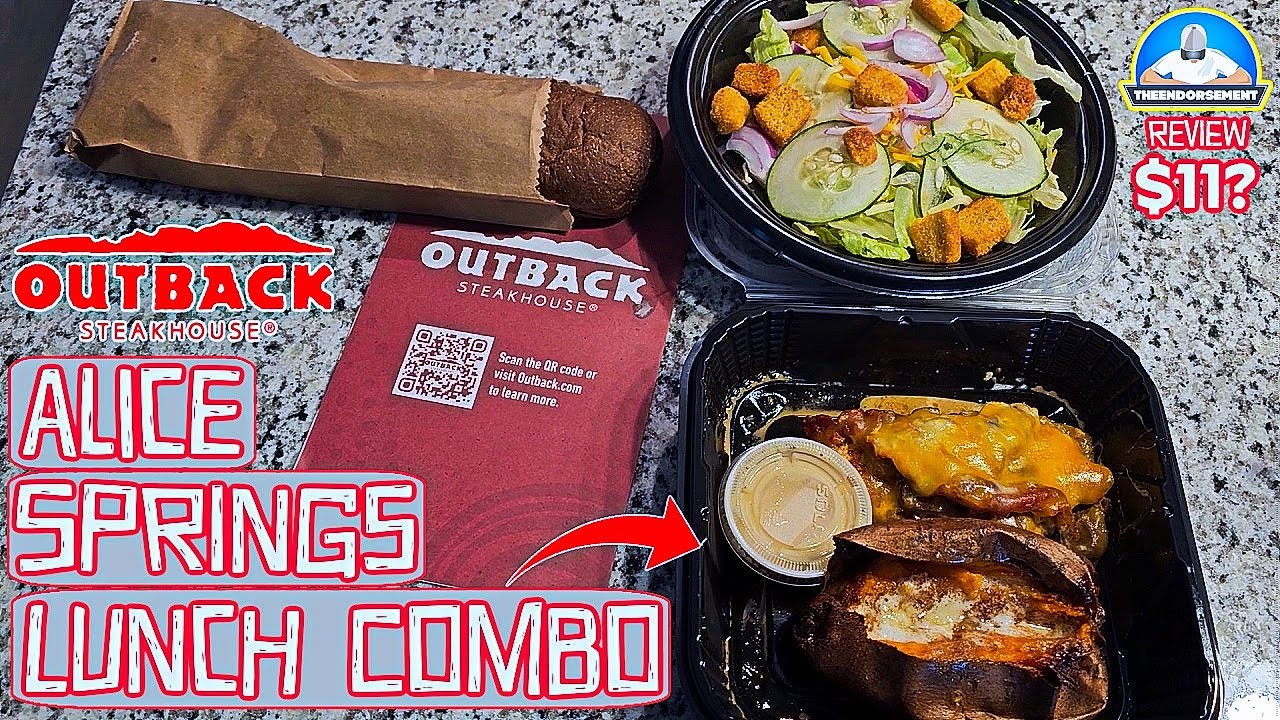 Outback Steakhouse® Alice Springs Lunch Combo Review! 🐔🧀🍄 | theendorsement