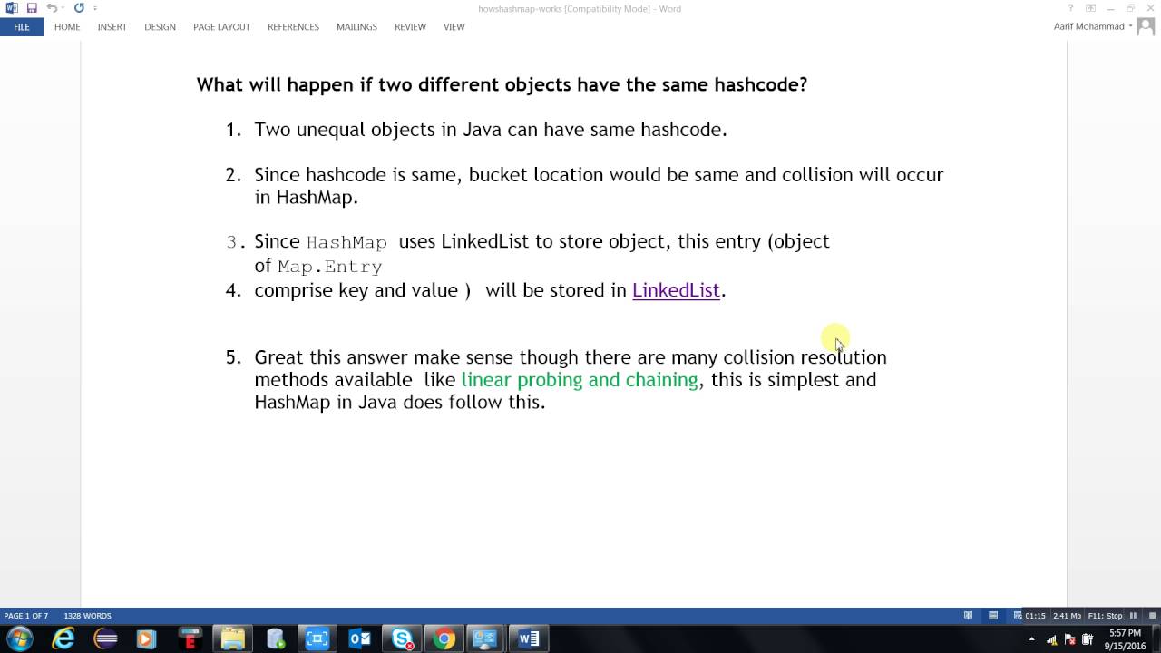 hashmap different objects with same hashcode
