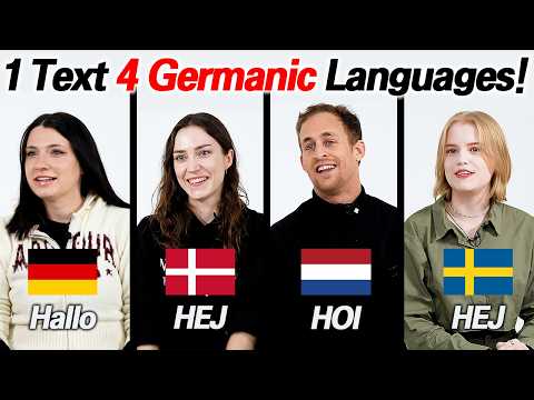 Can they Understand Each other's Sentences? l Danish, German, Dutch, Swedish 4 Germanic Comparison!