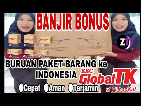 UNBOXING DAN REVIEW kardus EEC GLOBAL TK penggiriman Barang ke indonesia