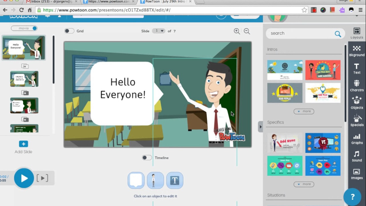 Powtoon Tutorial  #1 of 4