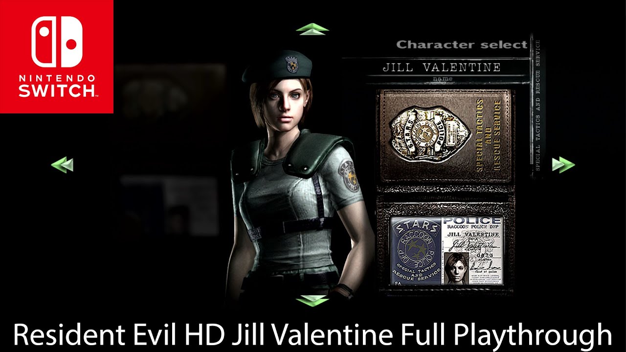 Resident Evil HD Nintendo Switch Jill Valentine Full Playthrough/Walkthrough (No Commentary)
