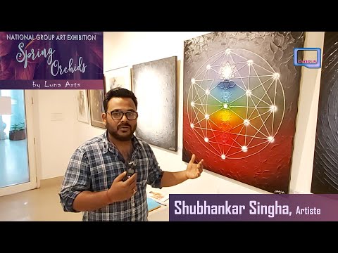 SHUBHANKAR SINGHA - Artiste - Spring Orchids by Luna Arts - Painting Exhibition at AIFACS, New Delhi