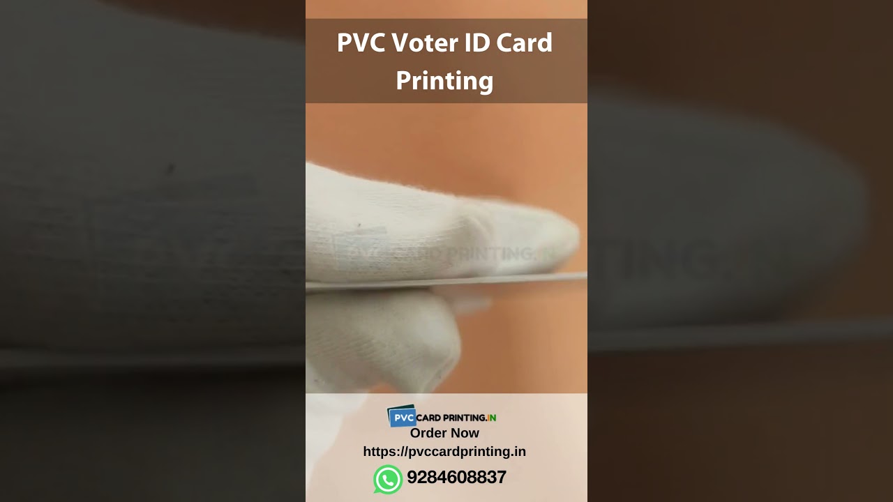 PVC Voter ID Card Printing | High-Quality Custom Printing Services | Order Now at pvccardprinting.in
