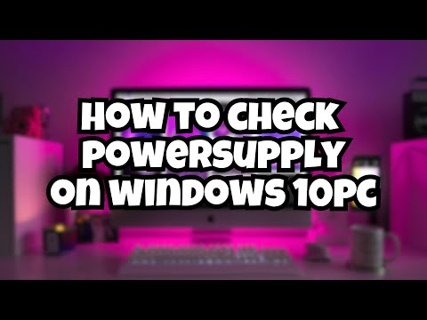 How to check power supply wattage windows 10