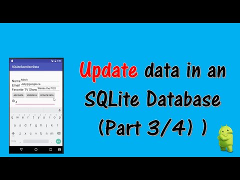 Learn SQLite Android Studio Tutorial Storing User Data part 3 4 - Mind Luster