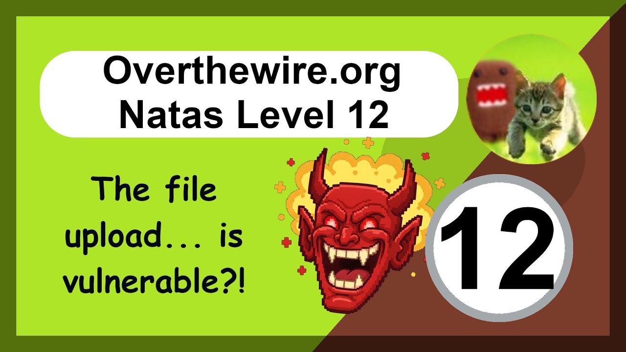 Overthewire - Natas - Level 12 - Web App Hacking - File Upload Attack