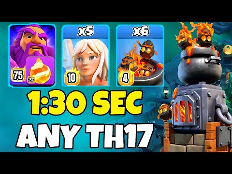 TH17 Furnace + Fireball Warden Attack Strategy | TH17 Attack Strategies (Clash of Clans)