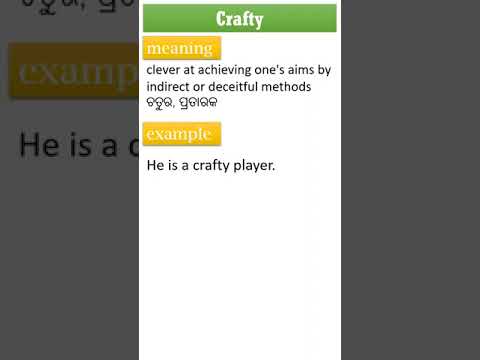 WORD[ CRAFTY ] #synonyms and antonyms #vocabulary #shorts