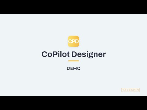 CoPilot Designer - Product Demo Video