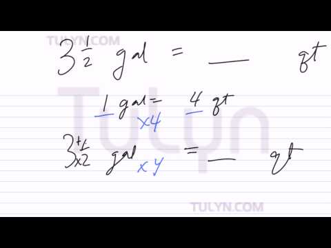 Conversion of Customary Units: Converting Gallons to Quarts
