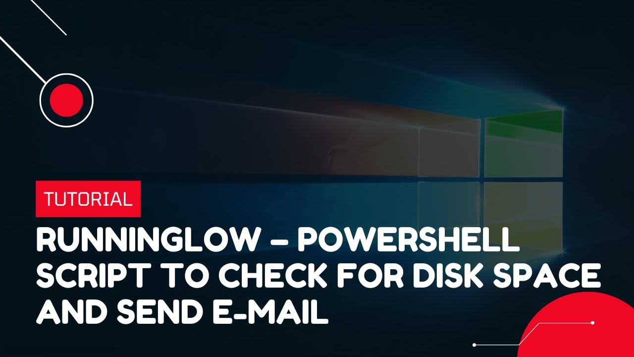 RunningLow – PowerShell script to check for disk space and send e-mail | VPS Tutorial