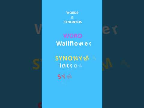English Words & Synonyms - Starting with the letter W - Part 1