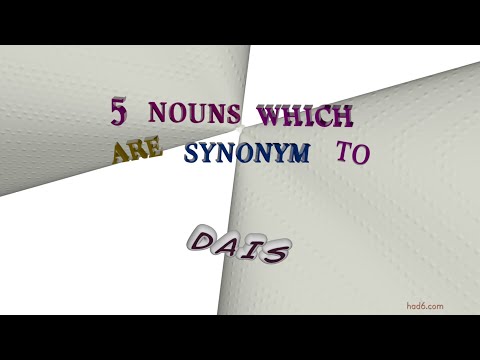 dais - 5 nouns synonym of dais (sentence examples)