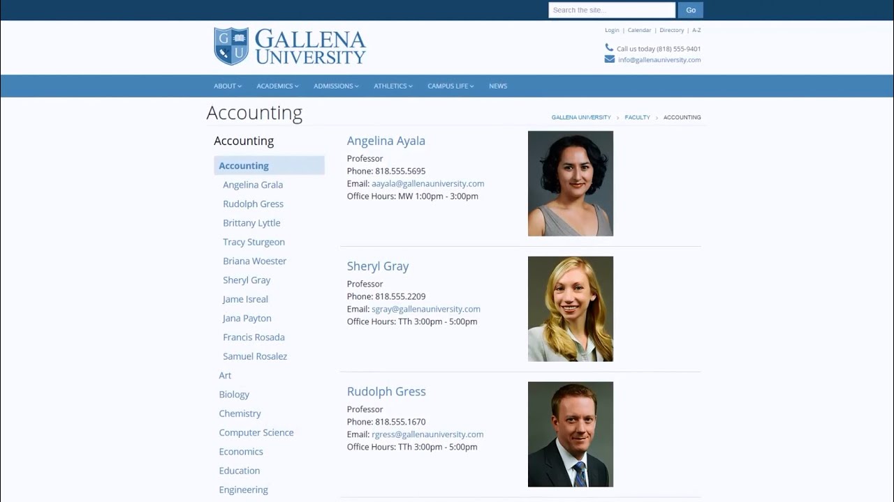 Module: Faculty Directory