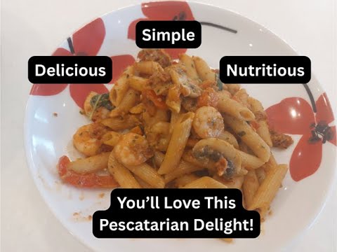 Low Calorie Recipes for Weight Loss - Sundried Tomato Pesto, King Prawn & Veggie Penne 🍤🌿