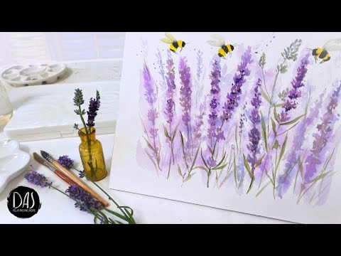 The Painting Game-Changer I Use Most → Loose Watercolor Lavender Flower Tutorial