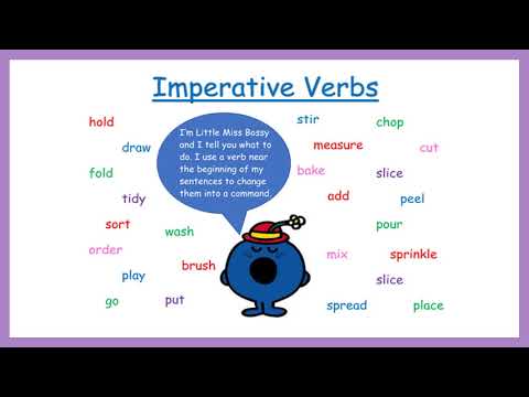 Imperative Verbs Year 3