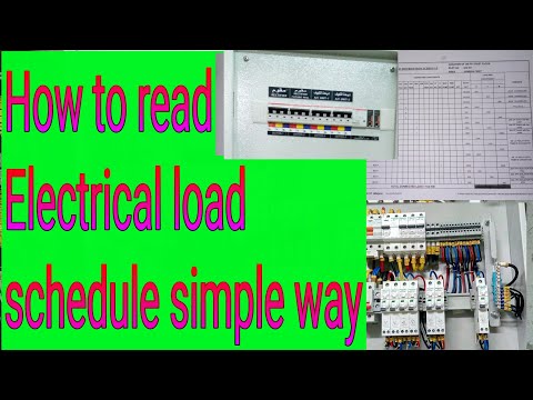 How to read electrical load schedule in simple way new