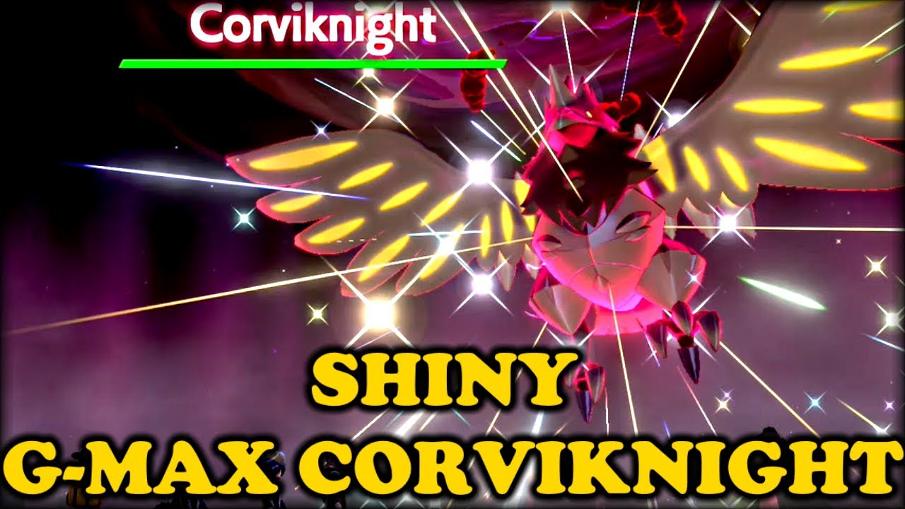 SHINY G-MAX CORVIKNIGHT! MAX RAID BATTLE - Pokémon  Sword and Shield