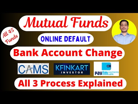 Online Default Bank Account Change in Mutual Fund | Top 3 process explained | Online old Bank change