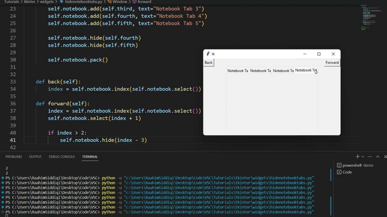 How to hide (or limit) Tkinter Notebook Tabs (ttk)