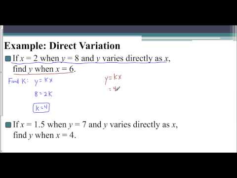 Lesson 9.5 - Direct Variation Examples