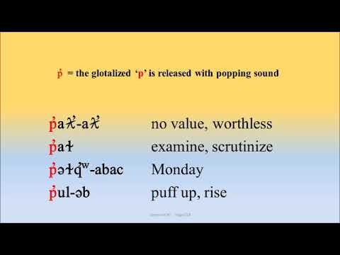 Pronunciation of Northern Lushootseed – Tulalip Lushootseed