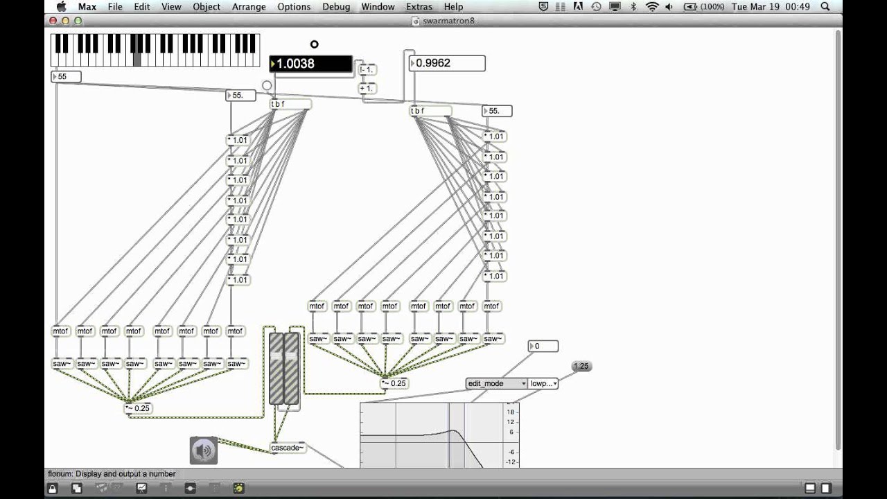 Max/MSP swarmatron drone