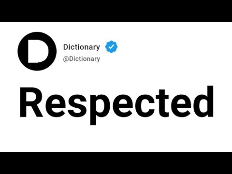 Respected Meaning In English