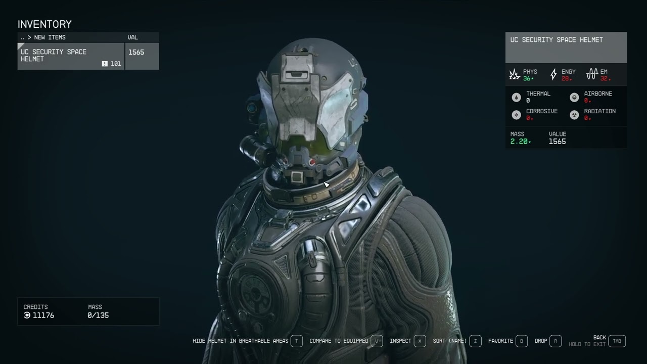 Starfield UC Security Space Helmet Console Command Cheat Code