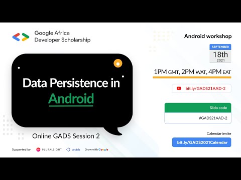 GADS 2021 Workshop: Data Persistence in Android