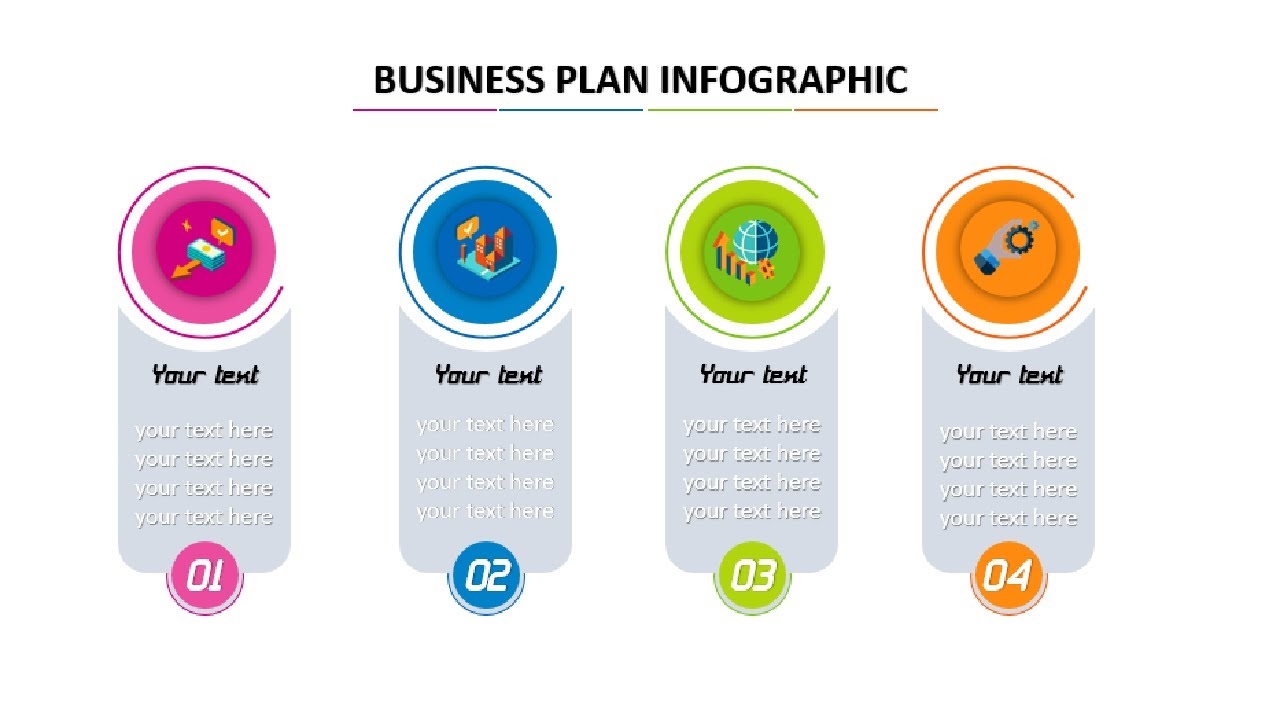 103-Create 4 Steps Circular Business Plan Infographic/Powerpoint Infographics/Free Template