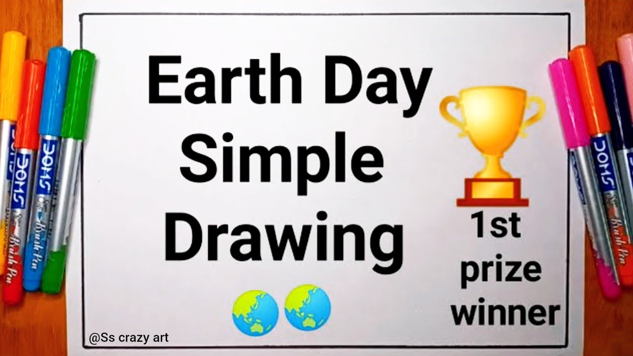 Easy Earth Day Drawing 🌍 | Save Our Planet Poster Drawing for Beginners