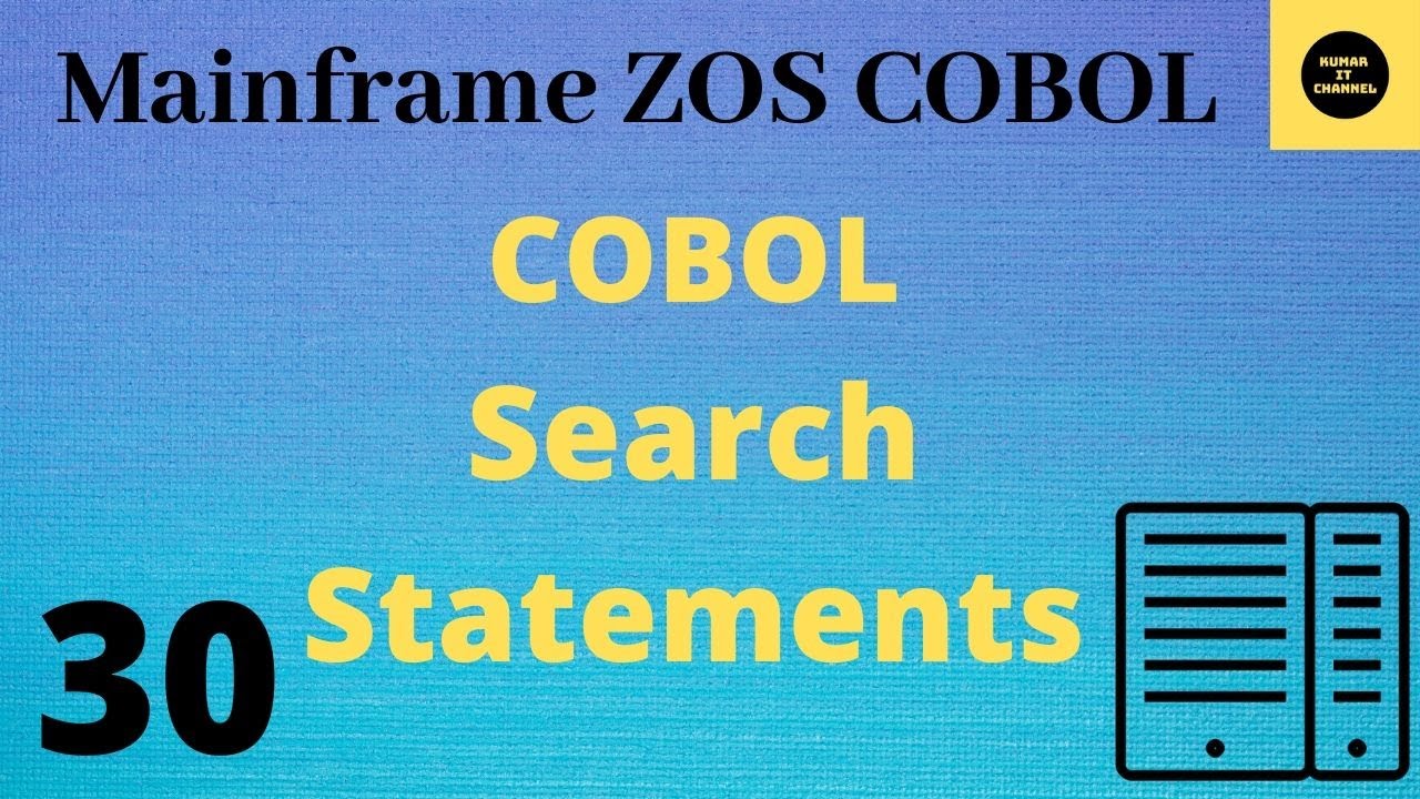 COBOL Search Statement - Mainframe COBOL Practical Tutorial - Part 30 #COBOL